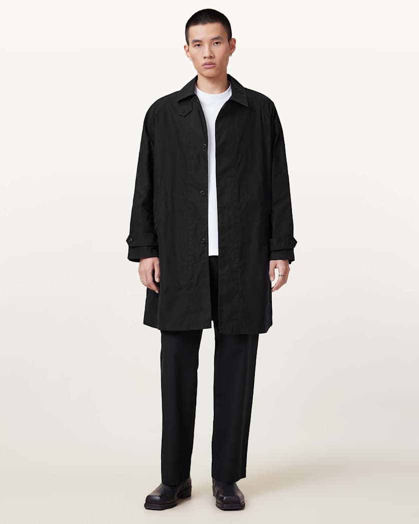 Tillman Mac Overcoat Black | ALLSAINTS